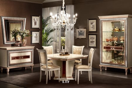 What are the main features of the neoclassical furniture style?
