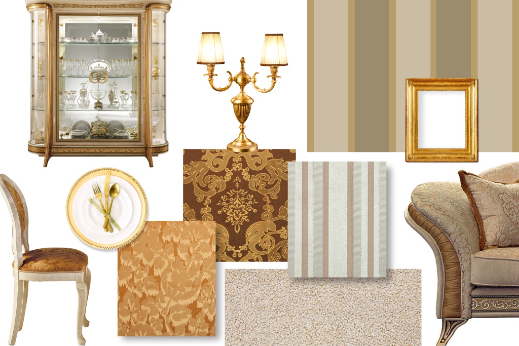 Classic interior moodboard: Melodia collection